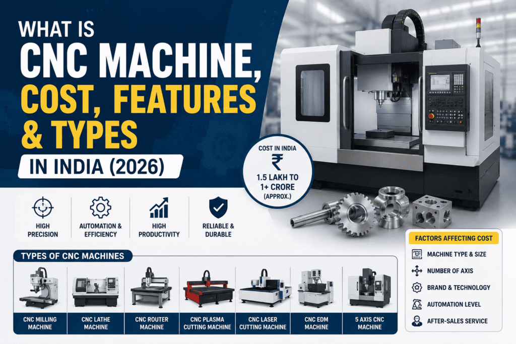 CNC Machine Cost Guide 2026: Features, Types & Price in India